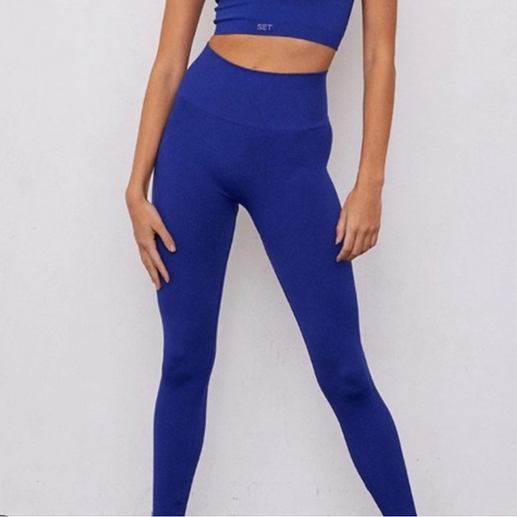 SET Active | Pants & Jumpsuits | Royal Blue Set Active Leggings | Poshmark